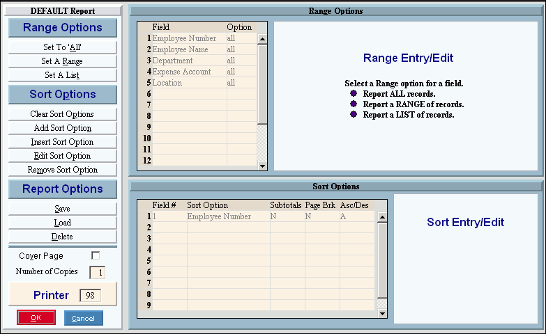 Payroll Input List Instructions